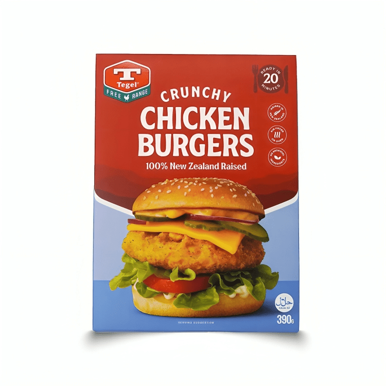 Tegel Chicken Burgers | Crunchy Crumb | Prime Gourmet